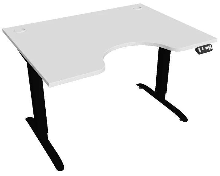 Hobis Motion Elektr. nastavitelný stůl 120x90 s pamětí - HOBIS ERGO MOTION MSE 2M 1200 Dekor stolové desky: bílá, Barva kovové podnože: černá