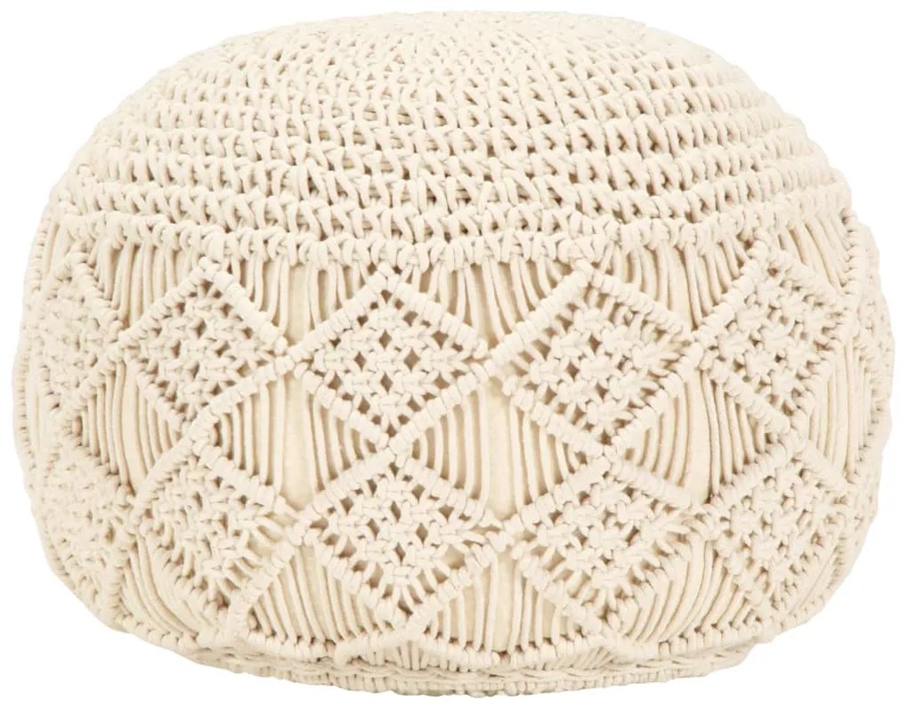 Ručně vyrobený sedací puf macrame 45 x 30 cm bavlna 248090