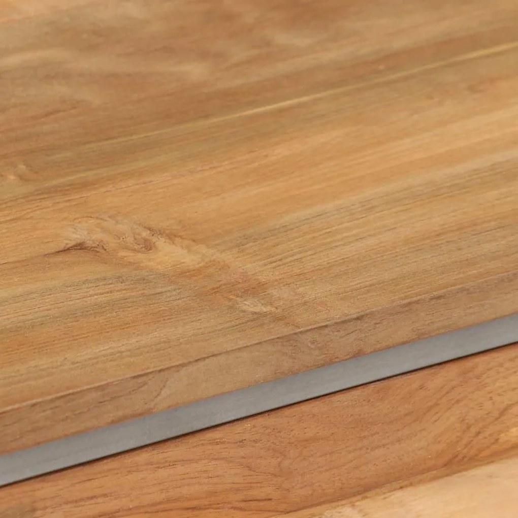 TV stolek z recyklovaného teaku a oceli 120 x 30 x 40 cm 246281