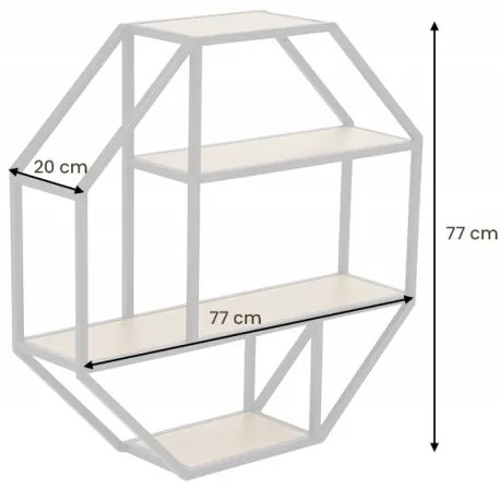 Noble Home Přírodní nástěnná police Slim Line 75 cm