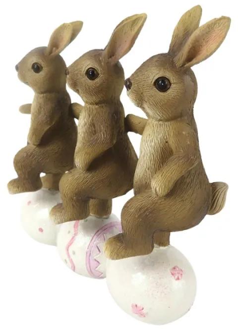 Dekorace králíků s vajíčky – 14x5x13 cm
