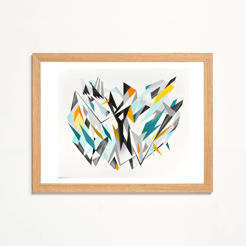 Marek Uhlíř | Geometrie Rám: Dubový, Velikost: 30 x 40 cm