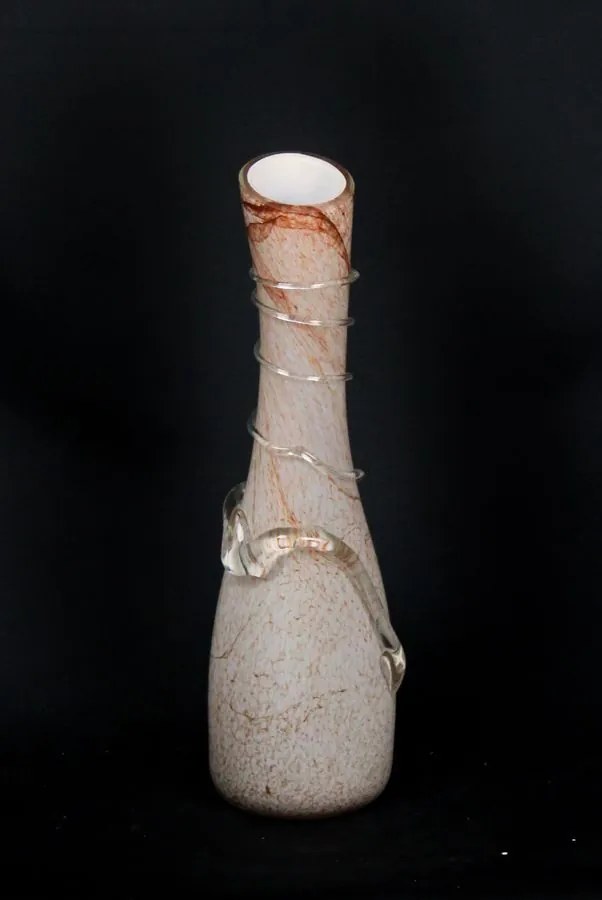 Levné-garnýže.cz - Váza designová Ornament oranžový melír 40 cm