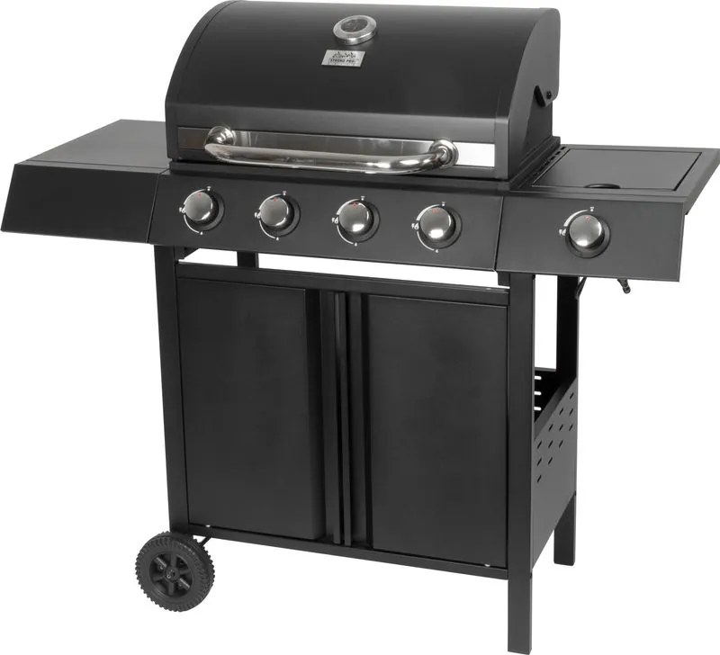 Gril Strend Pro Gordon, BBQ, plynový, 4+1 hořáků (119,5 x 53 x 110 cm)