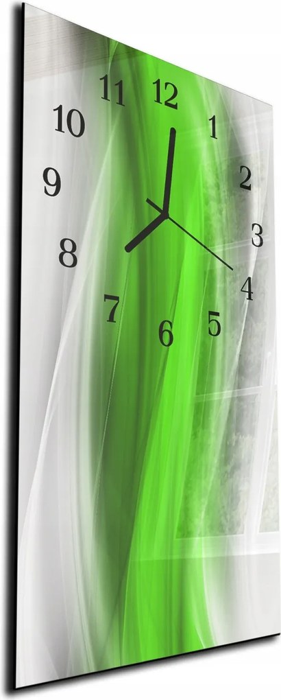 nástěnné hodiny sklo bezhlučné 60x30 cm abstrakce