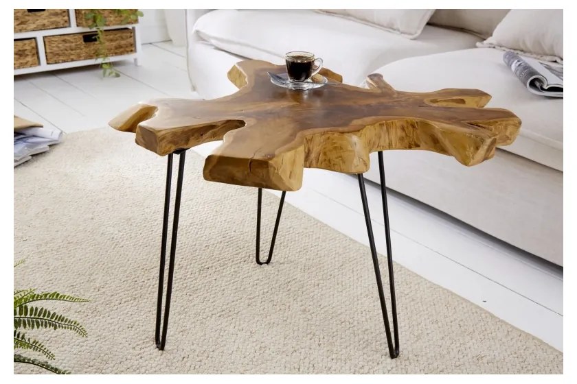 Massive home | Odkládací stolek WILD 60 CM masiv teak nature