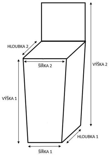 Plastový odpadkový koš na tříděný odpad HEIDRUN 3x50l