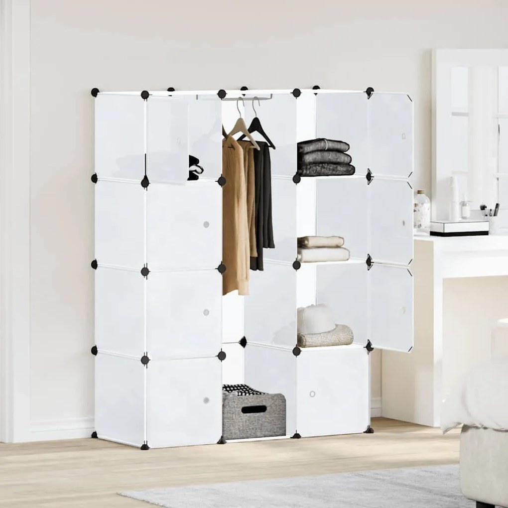 Modulární skříň s 9 přihrádkami 109x36,5x143 cm bílá 240498