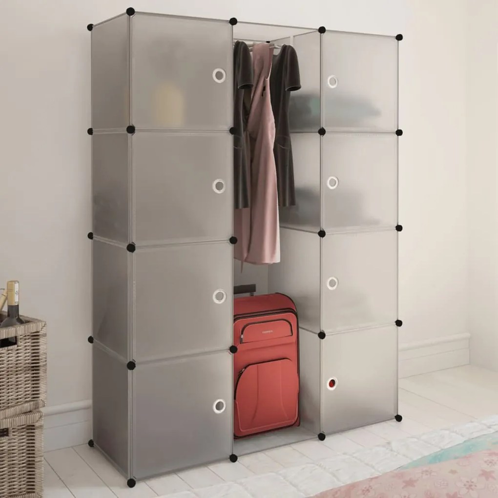 Modulární skříň s 9 přihrádkami 109x36,5x143 cm bílá 240498