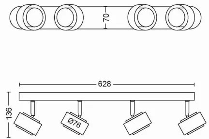 Philips 50654/30/P0 - LED Bodové svítidlo FERANO 4xLED/4,3W/230V