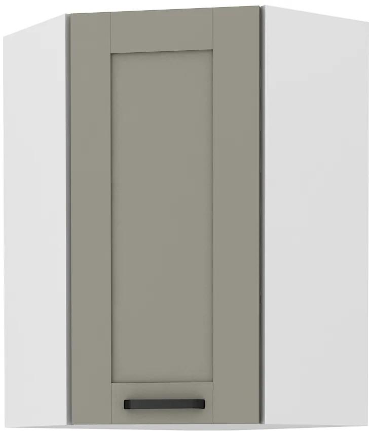 STL Rohová skříňka horní LUNA (výška 90 cm) Barevné provedení LUNA: Dub Artisan / Bílý mat