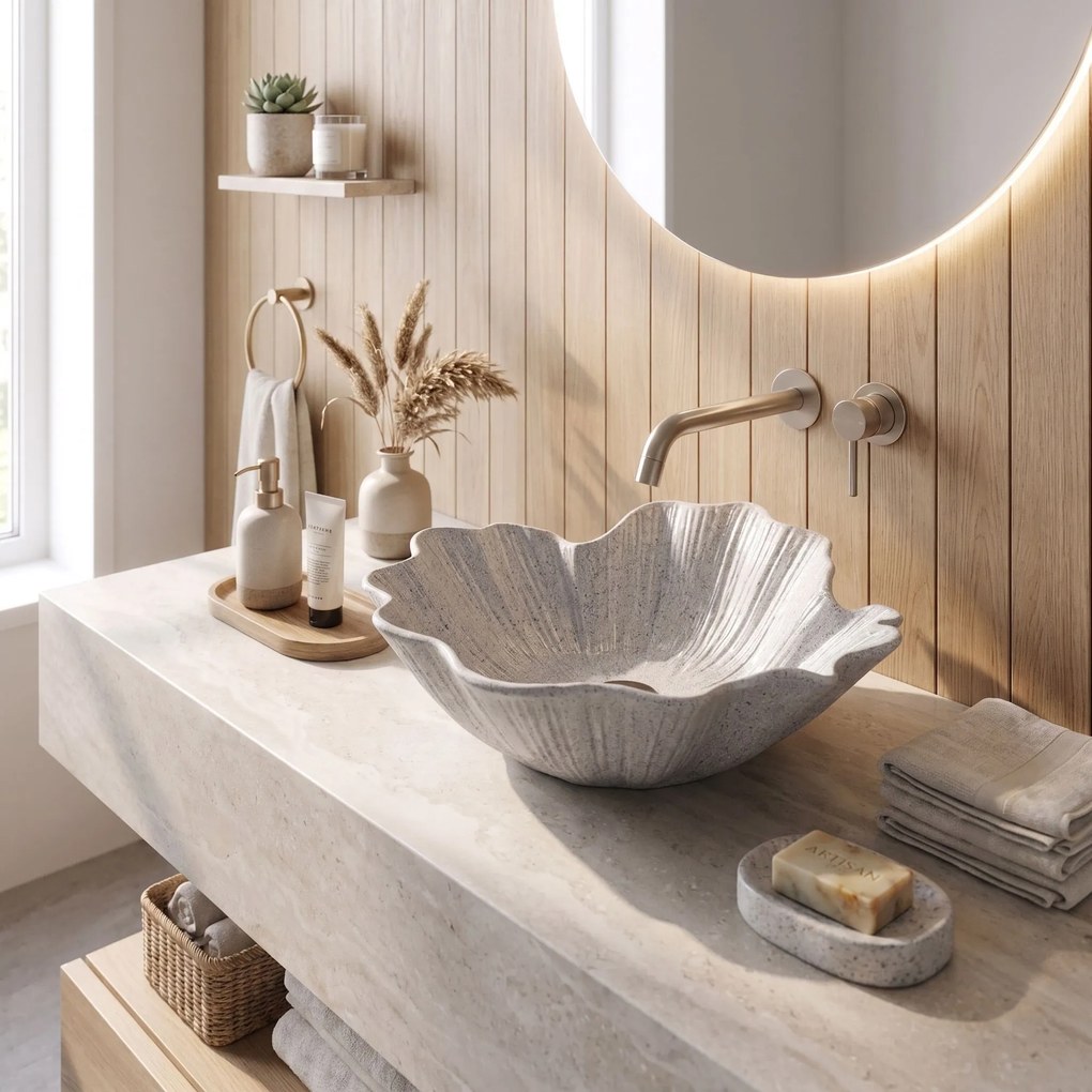 Rea, Umyvadlo na desku Rea Flower Grey, REA-U7885