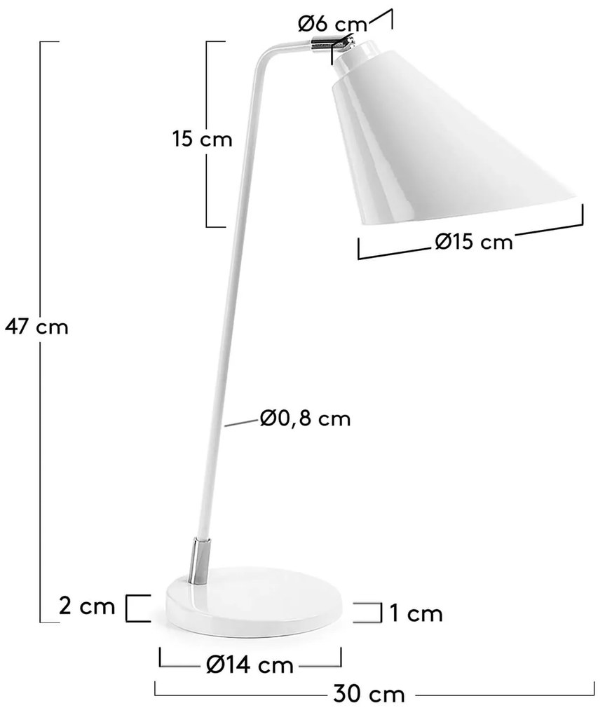 Stolní lampa rampi bílá MUZZA