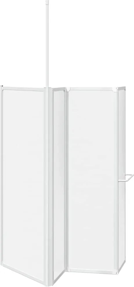 Sprchová a vanová zástěna tvar L 70x120x137cm 4 panely skládací 140787