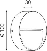 Venkovní nástěnné LED svítidlo LED2 STEP ON R antracit IP54 3W 3000K 5130434