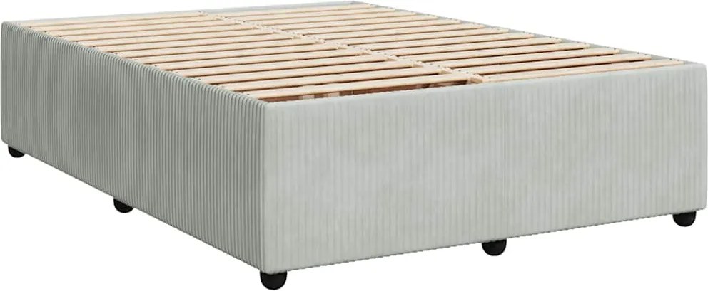 Box spring postel s matrací světle šedá 140x190 cm samet 3287734