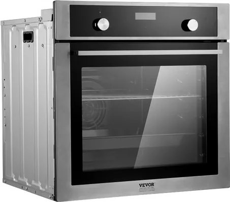 Jednostěnná trouba 61 cm elektrická vestavěná nástěnná trouba 9 funkcí – 3550 W