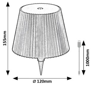 Rabalux 77142 - LED Stmívatelné stínidlo na láhev BURDUR LED/2W/5V IP44