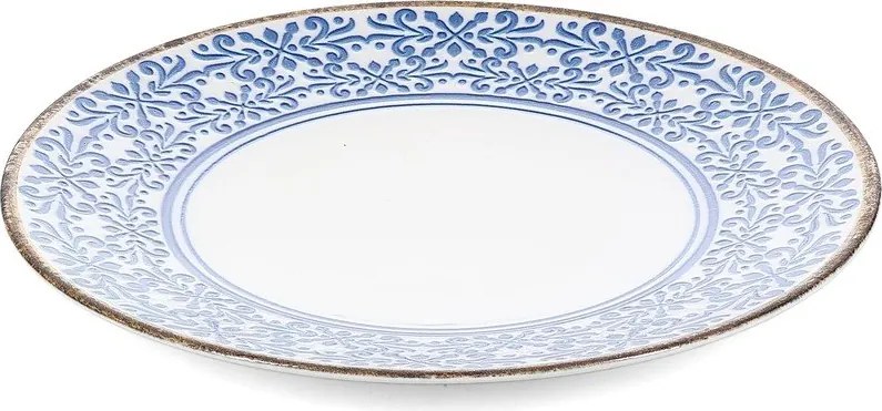 Bílý/modrý porcelánový talíř ø 27 cm Azul – BonBistro