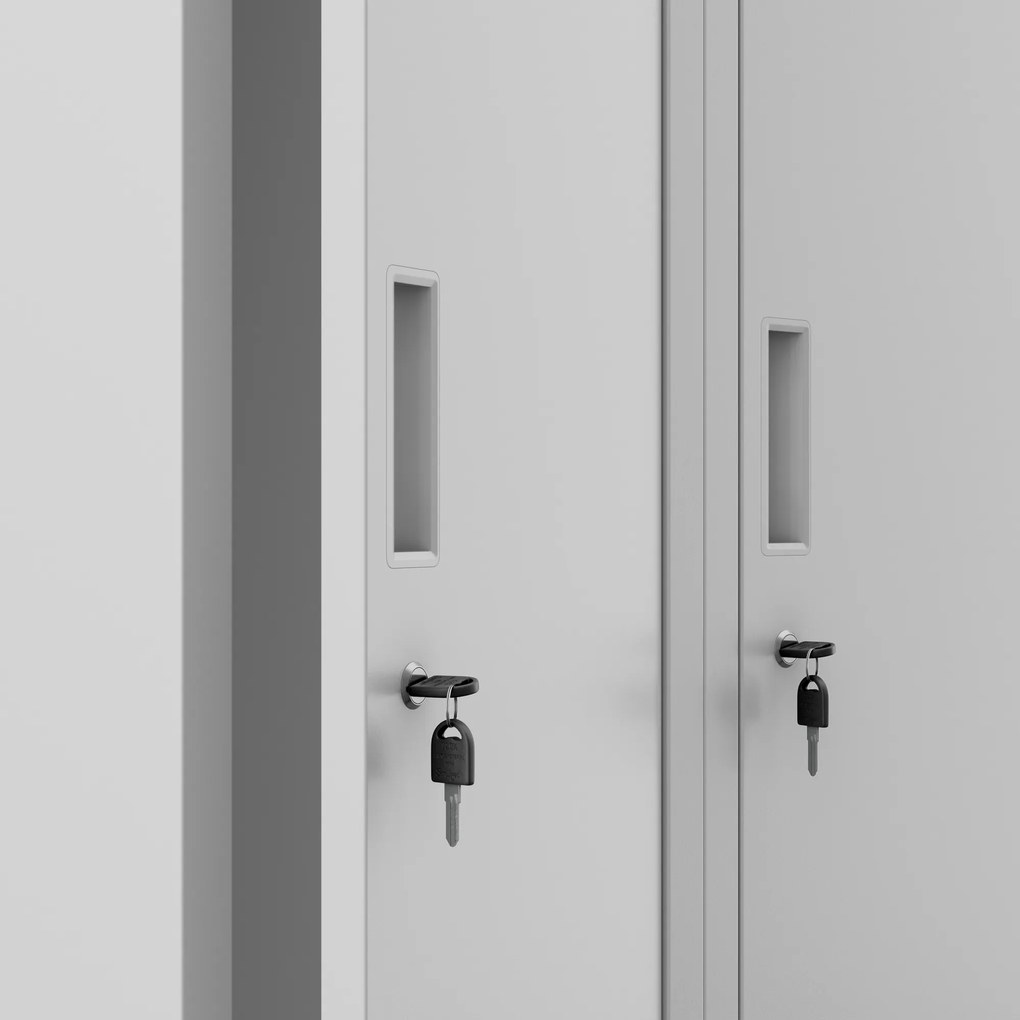 Šatní skříň úzká, šedá, 600x1800x500 mm: KACPER II