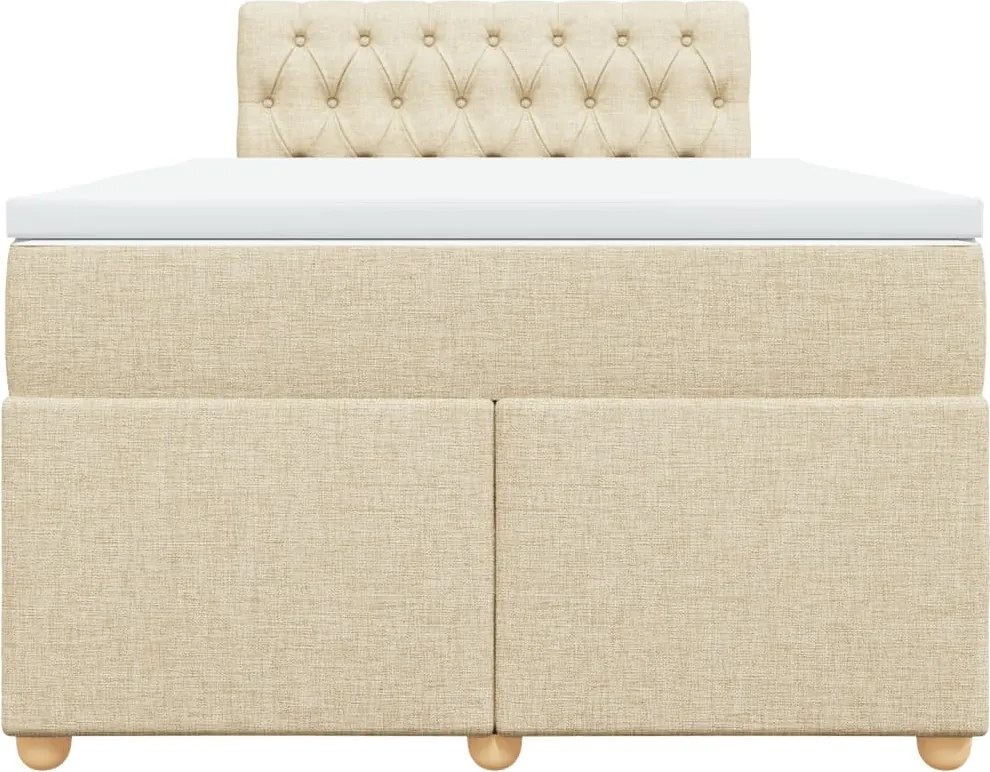 Box spring postel s matrací krémová 120x200 cm textil 3288959
