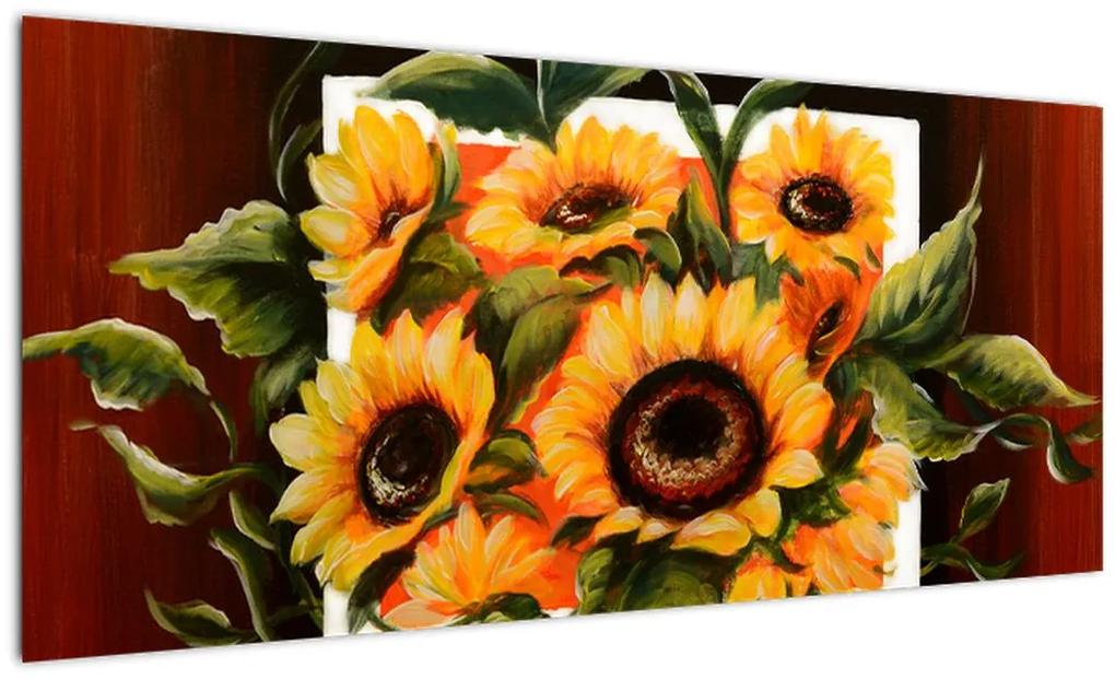 Obraz květin na stěnu (100x40cm)