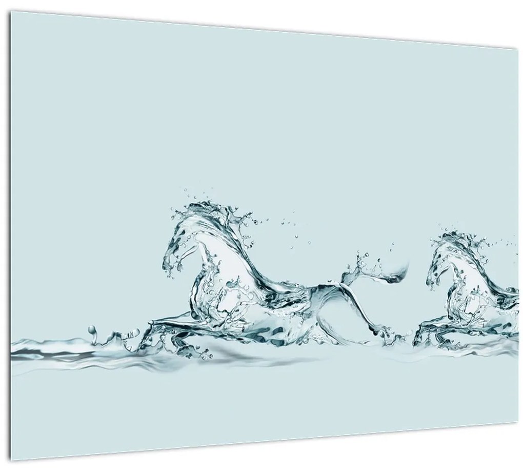 Obraz - Koně z kapek vody (70x50 cm)