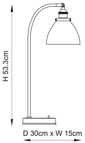 Endon 77861 - Stolní lampa HANSEN 1xE27/40W/230V měděná