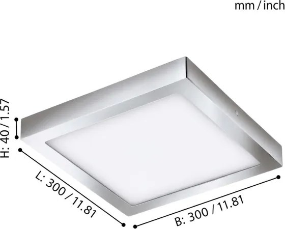 Eglo 79528 - LED Koupelnové stropní svítidlo DURANGO LED/22W/230V 30x30 cm IP44