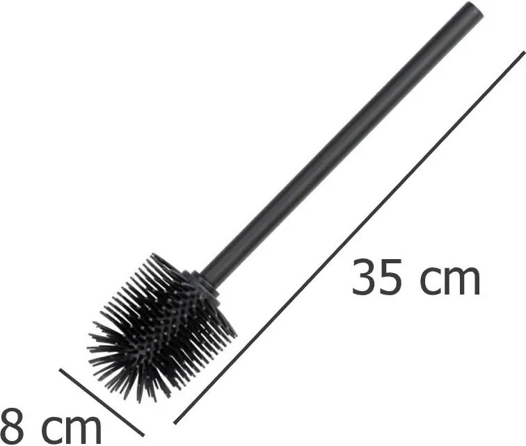 WC štětka, silikonová, O 8 cm, černá, WENKO