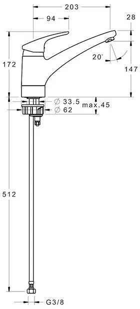 Hansa Kuchyňská dřezová baterie HANSARONDA 1142283