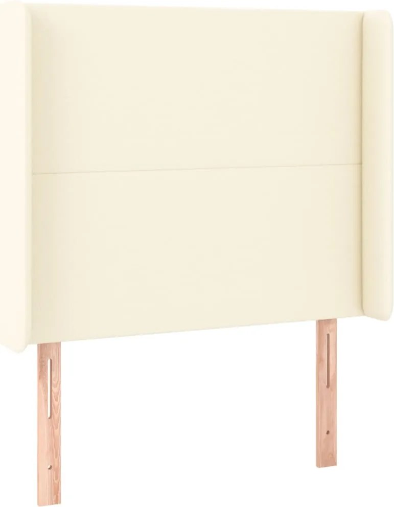 Box spring postel s matrací a LED krémová 80x200 cm umělá kůže 3139231