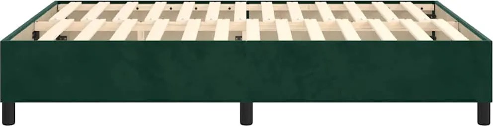 Rám postele s boxspringem tmavě zelená 140 x 190 cm samet 3121117