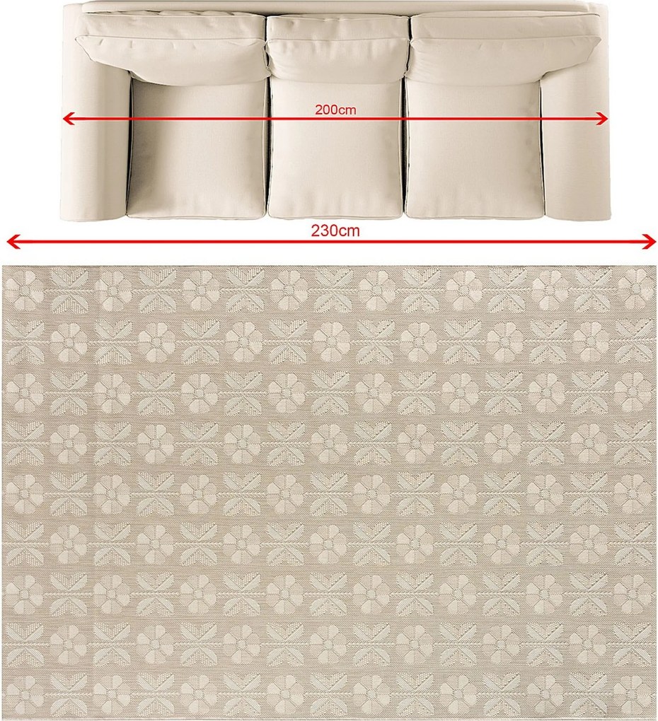 Koberec Liva sand 160x230 cm