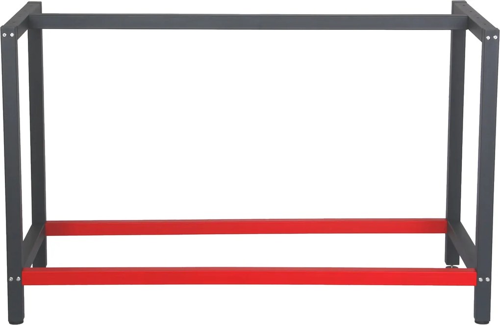 Pracovní stůl Wiltec – 125 × 57 × 81 cm, 200 kg, antracitová / červená (60835)