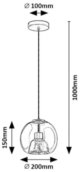Rabalux 72132 - Lustr na lanku CAMEO 1xE27/60W/230V