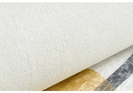 ANDRE mycí kobereček 1097 Abstrakce protiskluz bílá / žlutá velikost 160x220 cm | krásné koberce cz