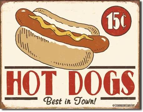 Plechová cedule Schonberg - Hot Dog, 32 x 41 cm