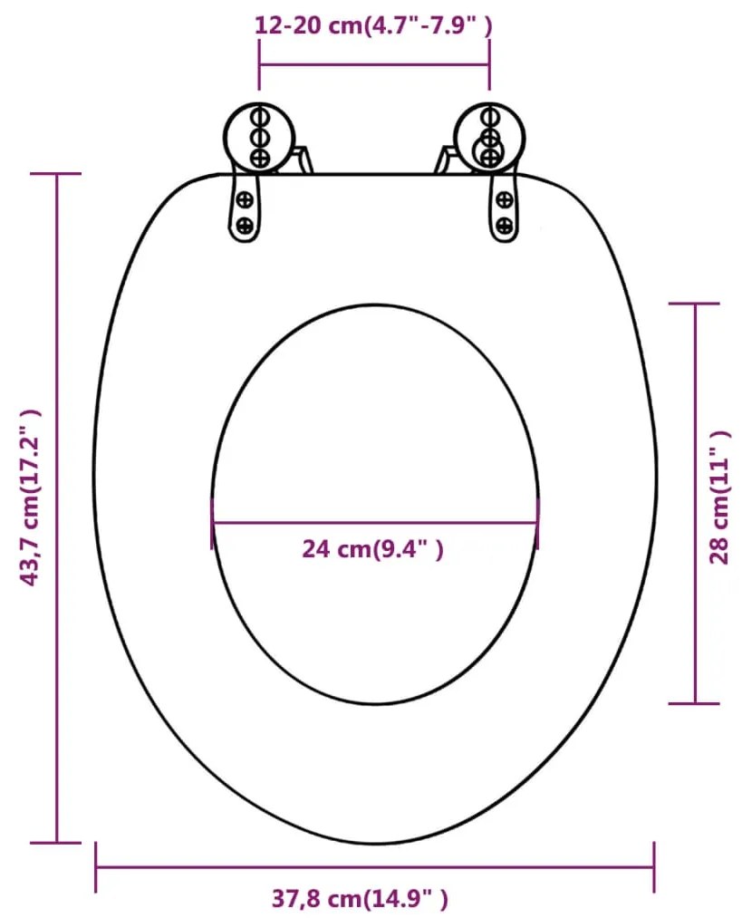 vidaXL Marketos WC sedátka s víky 2 ks MDF staré dřevo