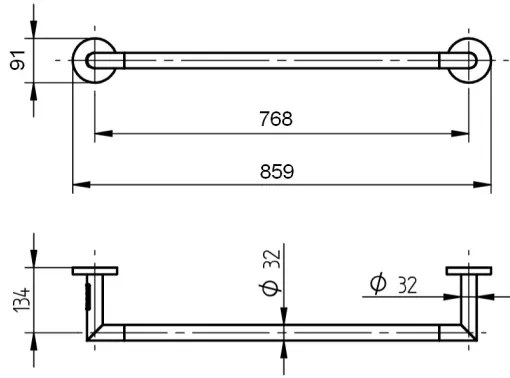 P.M.H. IN1SS-R-Elektrický sušák na ručníky INGA 17W/230V 85,9cm IP44 pravá/nerez