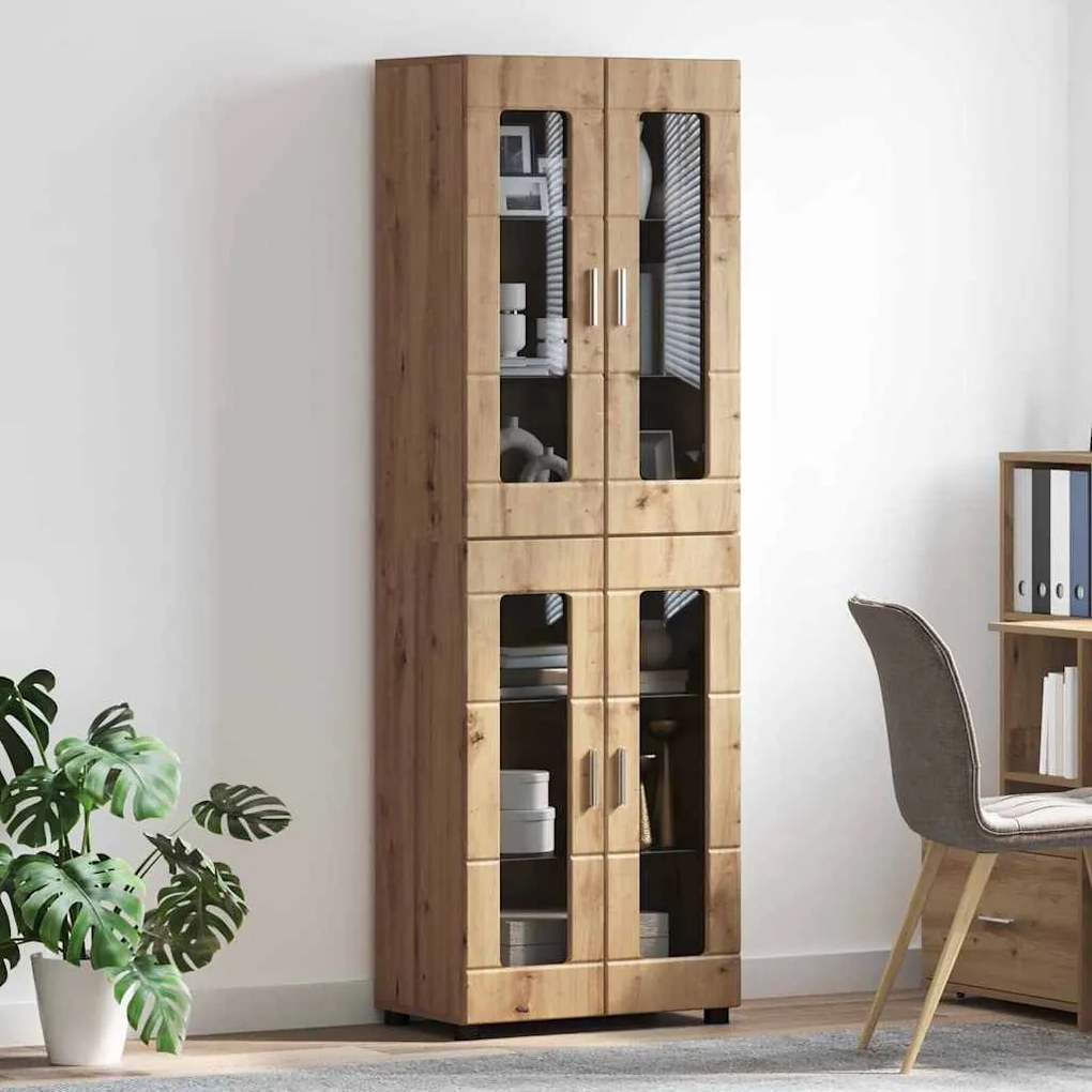 Vysoký bufet FLORIN 60 x 35 x 182 cm Artisanový dub 3397913