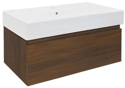 Koupelnová skříňka s umyvadlem SAT B-Way 80x30x45 cm ořech mat BWAY80NUTU2