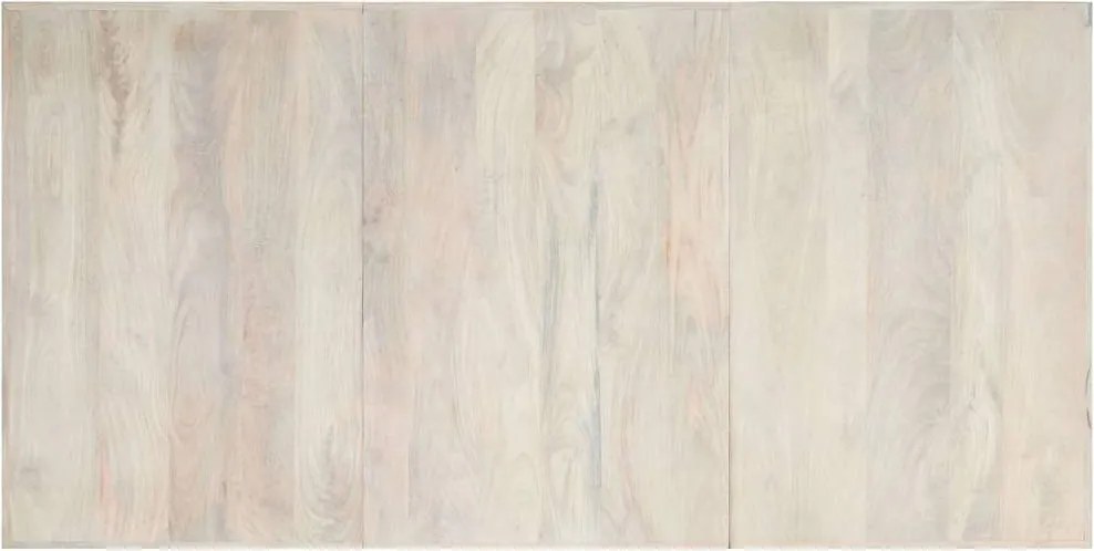 Jídelní stůl bílý 200 x 100 x 75 cm masivní mangovníkové dřevo 247428