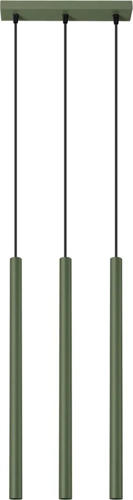 Sollux Lighting Závěsné svítidlo PASTELO 3 olivově zelené