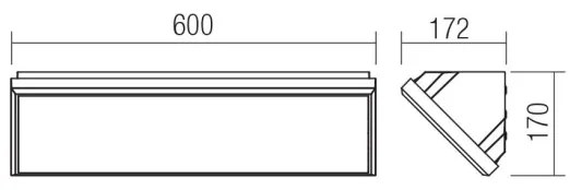 Redo 90678 -LED Venkovní nástěnné svítidlo MAKO LED/65W/230V 3000K IP65 antracit