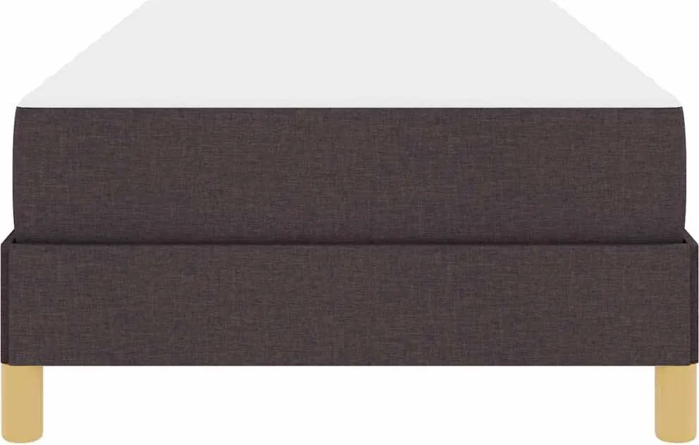 Postel s boxspringem s matrací Tmavě hnědá 90 x 190 cm textil 3398531