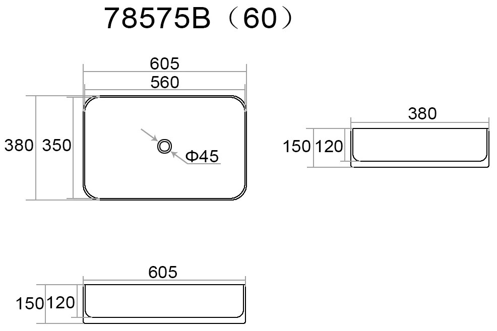 Comad Keramické umyvadlo na desku UN-KAMA-MFG-60, zelená