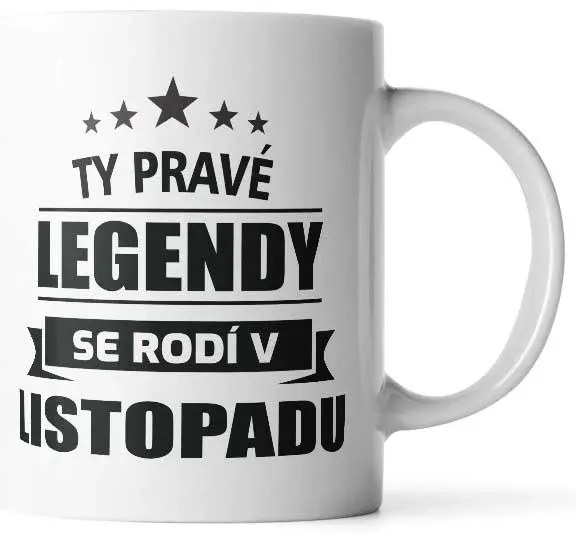 Sablio Hrnek Ty pravé legendy se rodí v listopadu - 890 ml - XXL