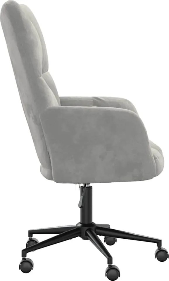 Relaxační křeslo světle šedé samet 328172