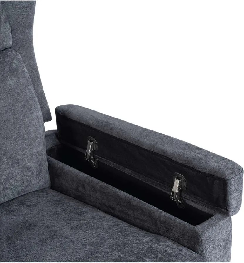 Masážní křeslo Neris, tmavě šedá